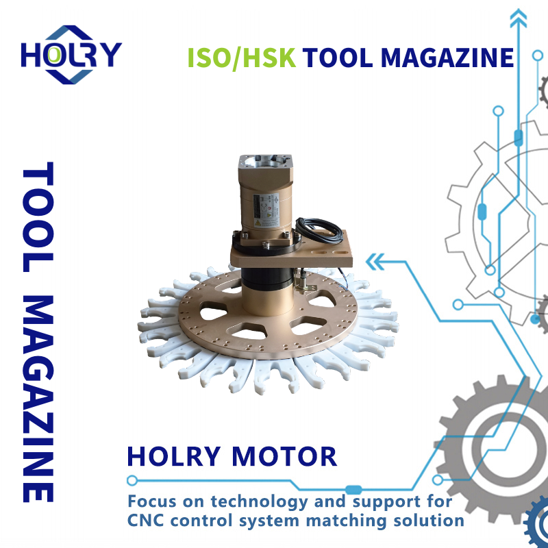 ISO BT HSK Rotary Disc Type Servo Tool Magazine for ATC Spindle Motor ...